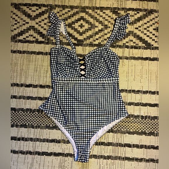 Peek & Beau | Swim | Peek Beau Onepiece Swim Suit With Ruffle | Poshmark
